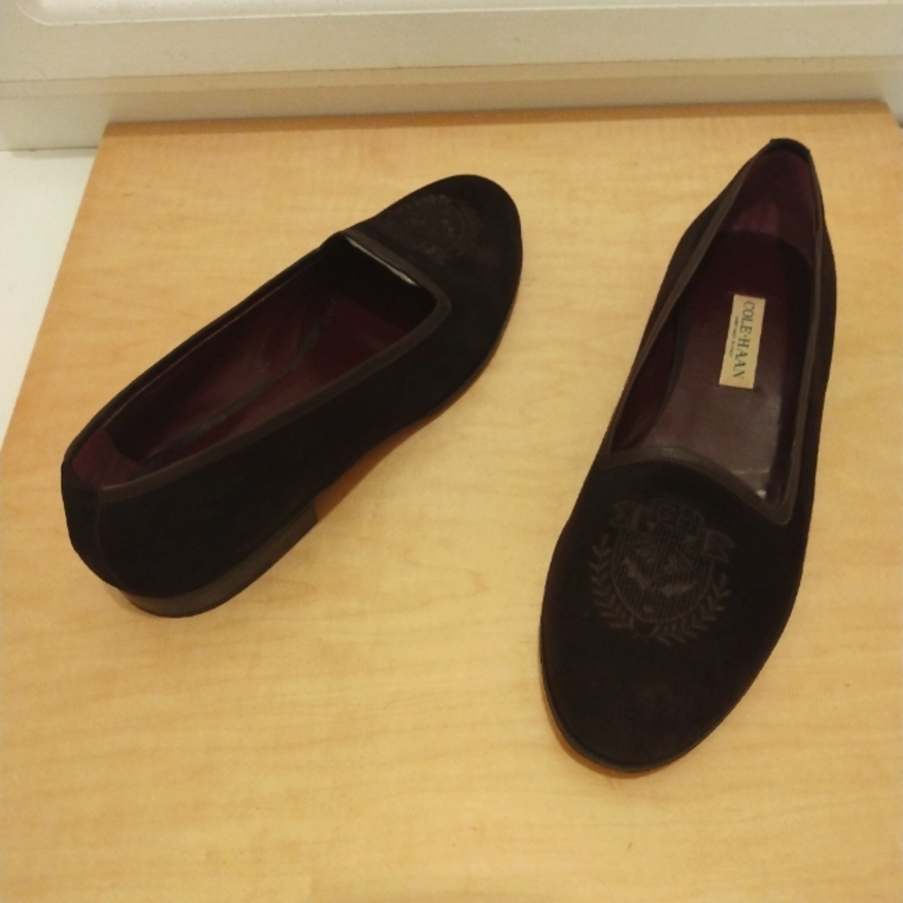 Rare Cole Haan Crest Symbol Suede Loafers - Gem